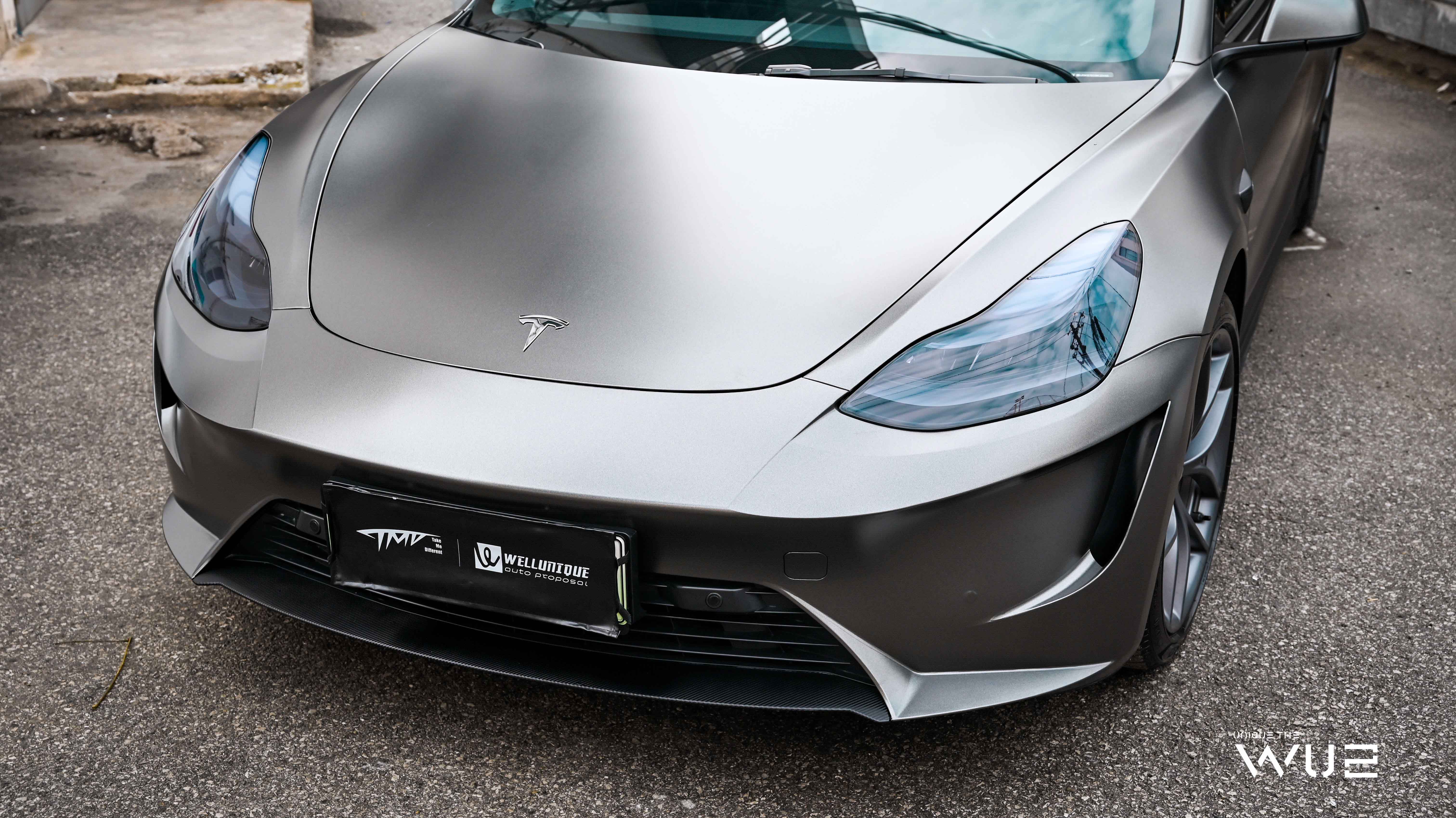 Tesla model3p changes color to heavy metal amg gray - iMedia