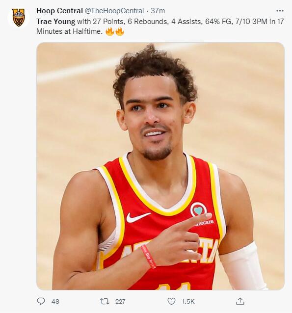 Boom 42+10+8+8 three points!Trey Young sets a fourth record in a crazy ...