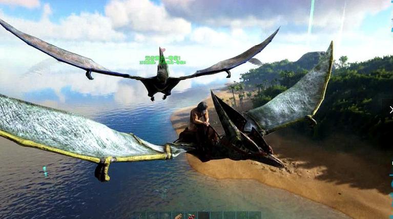 Riding a pterosaur to gallop the sky, the players of "Ark Survival ...