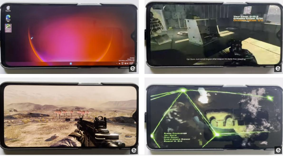 The phone runs win11 successfully, and it also supports large-scale ...