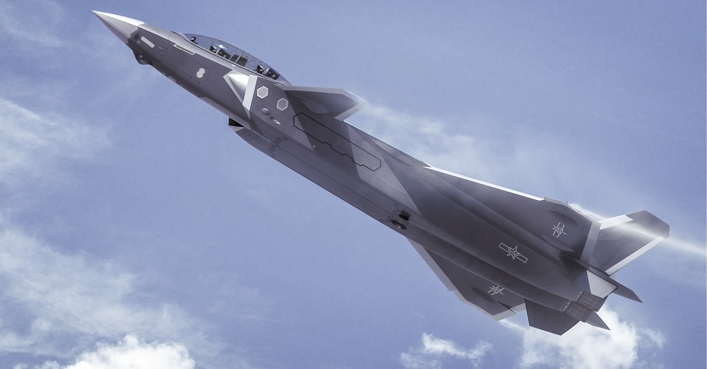 The long-rumored two-seater J-20S is being tested, painted with yellow ...