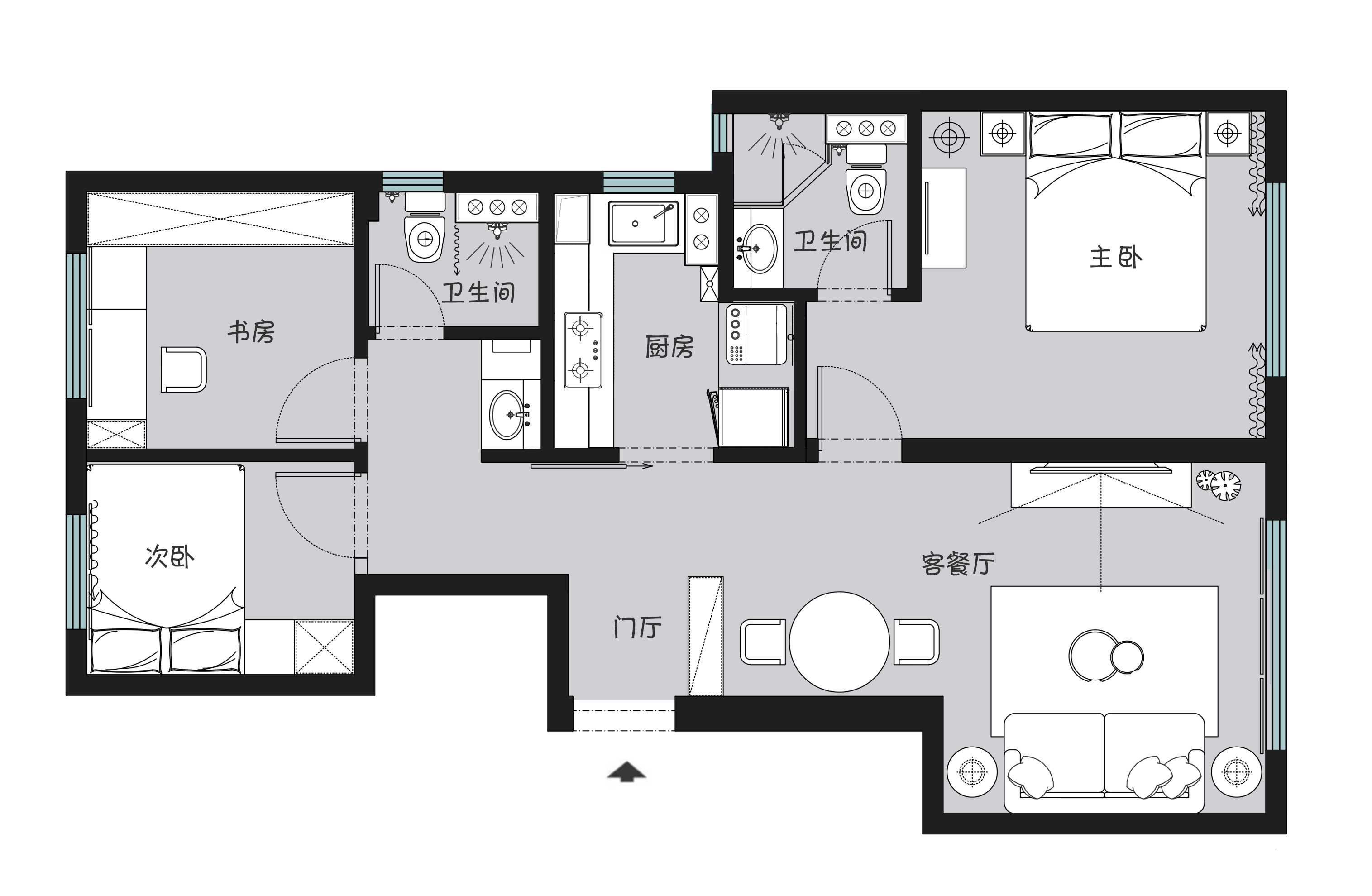 64 square meters of simple and modern style, feel the nourishment of ...