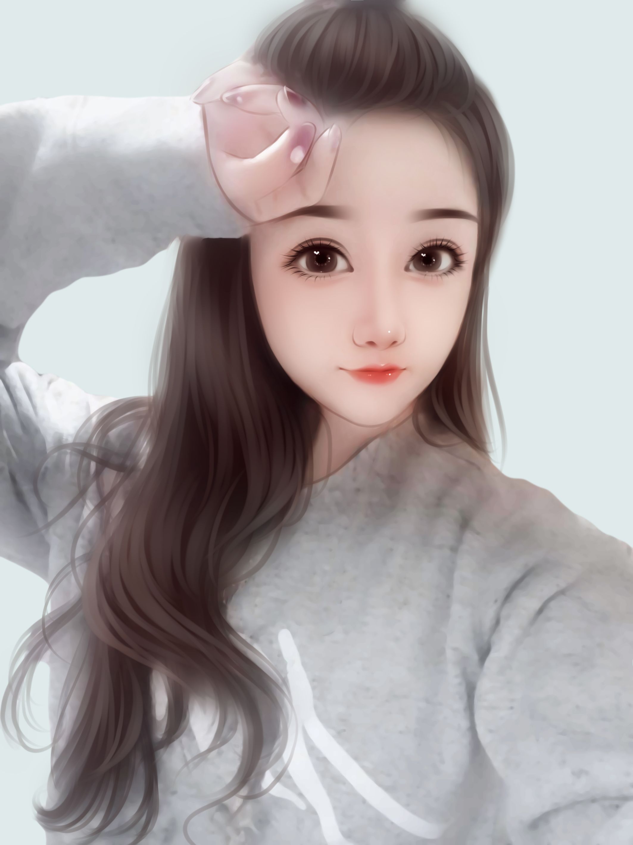 Let's change to a new avatar. Fashion and good-looking girls' hand ...