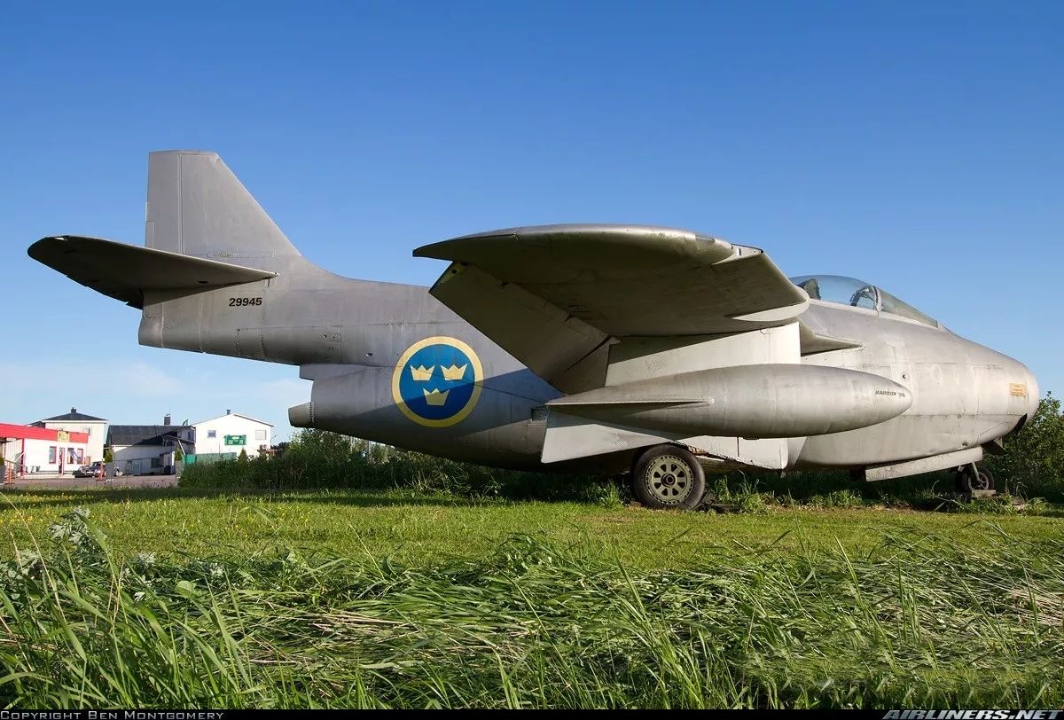 Swedish Saab-29 fighter jet - iMedia