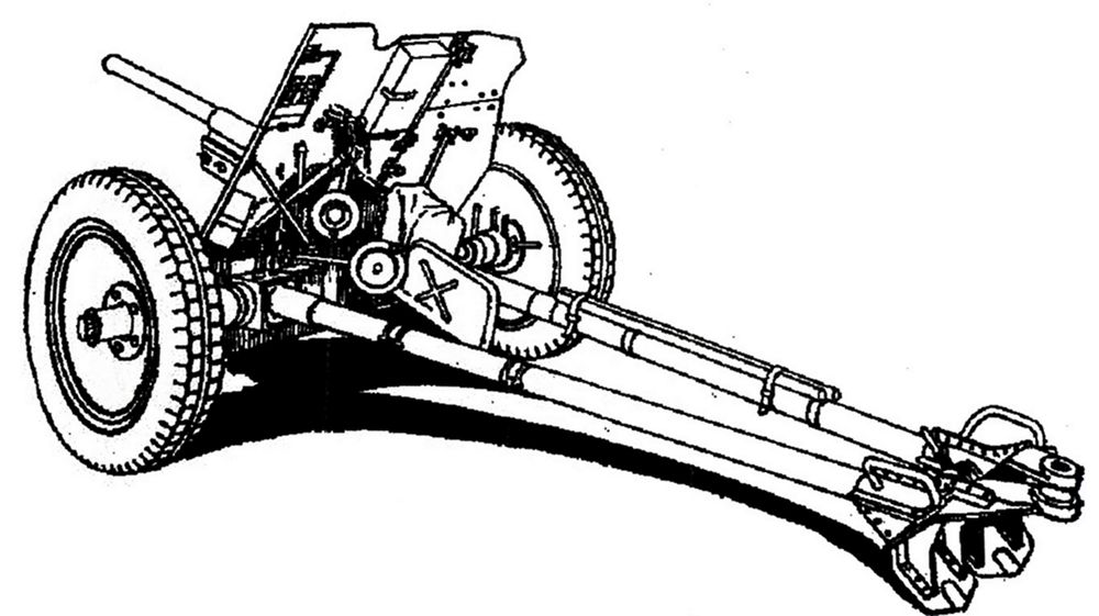 37mm Pak35/36 type anti-tank gun of German artillery in World War II ...