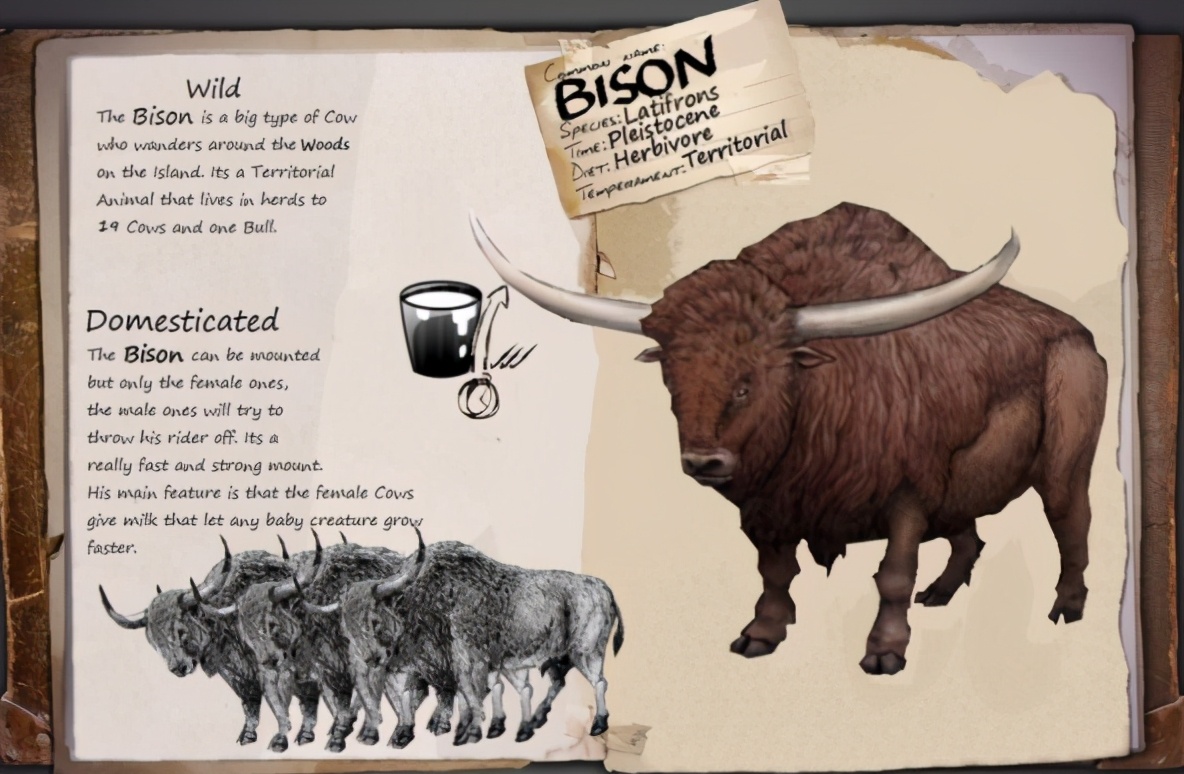 "Ark Survival Evolved" bison is rich in milk, and adult dinosaurs can ...