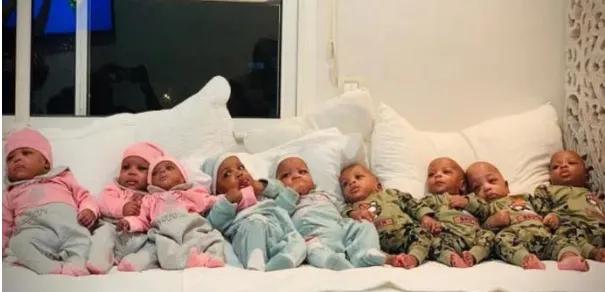 A 26-year-old woman gave birth to 9 babies at a time.All babies are ...