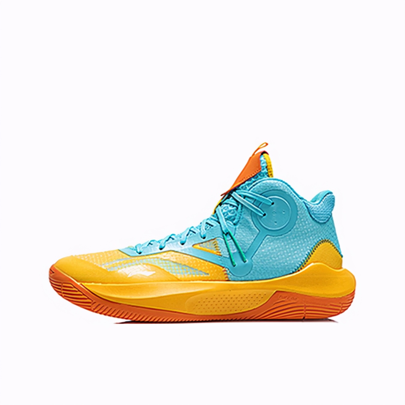 The Li-Ning Sonic 9 team version "Blue Orange" color scheme is ...