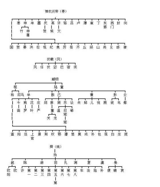 Chinese surname origin branch table - iMedia