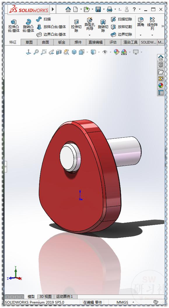 Made with SolidWorks: Triangular cam mechanism - iMedia
