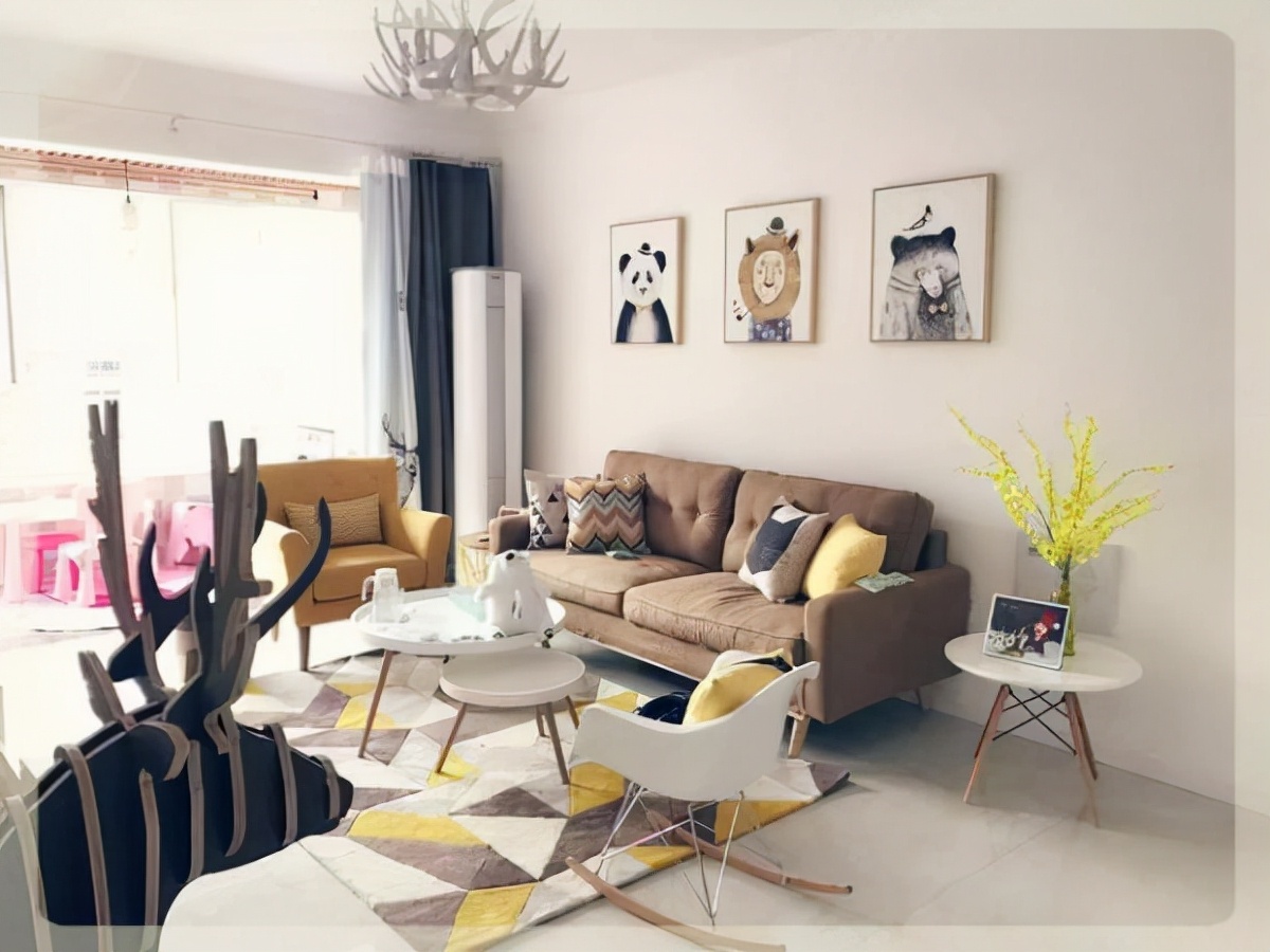 Two-bedroom and two-living room decoration renderings - iMedia
