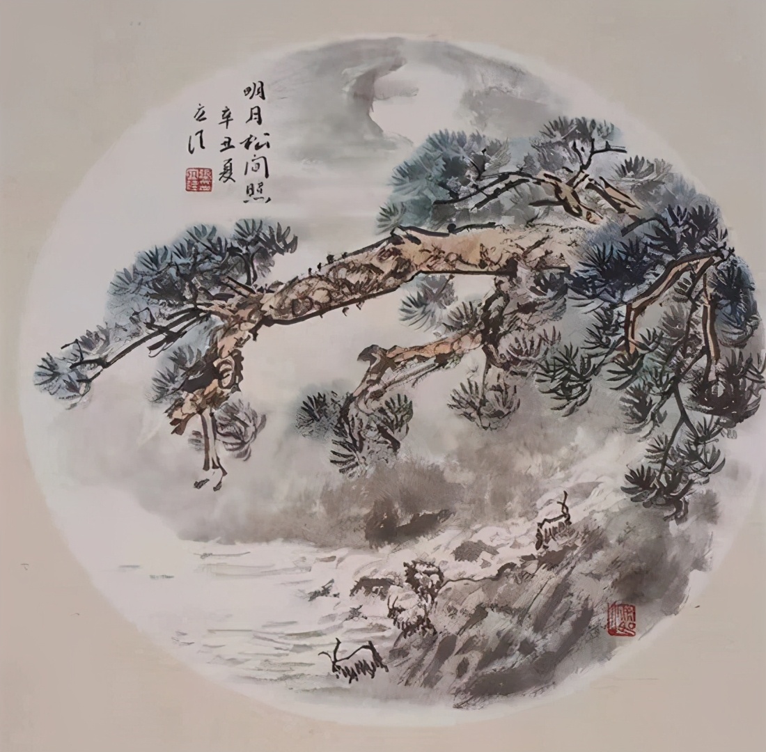 Zhang Lijia's famous painter-bare stone, clear water, ridges on top of ...