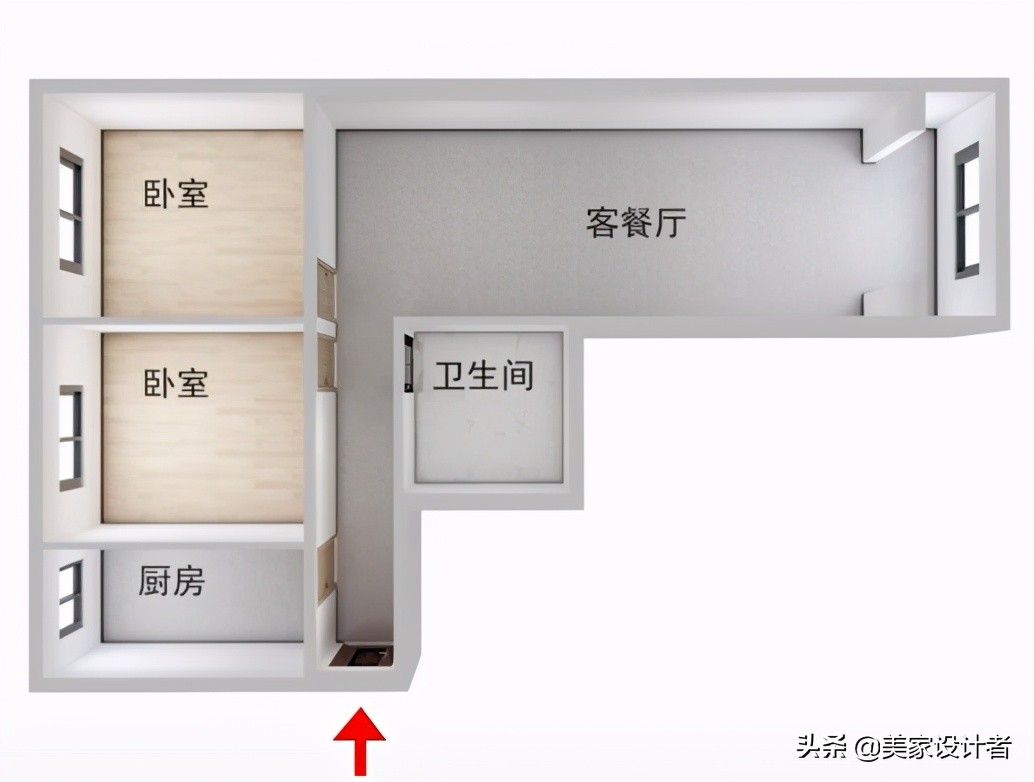 Reasonably plan the 58-square-meter strange house type to make the ...