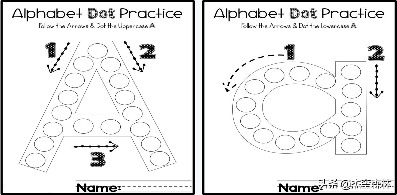 More than 52 pages of "26 letter uppercase and lowercase stippling ...