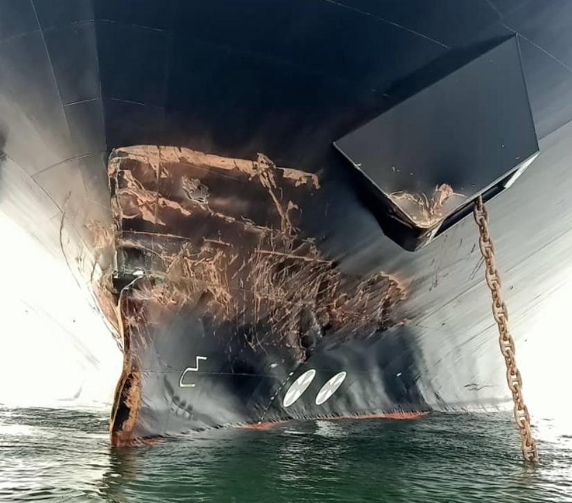 Crashed into a container ship full of Chinese export goods, and the ...