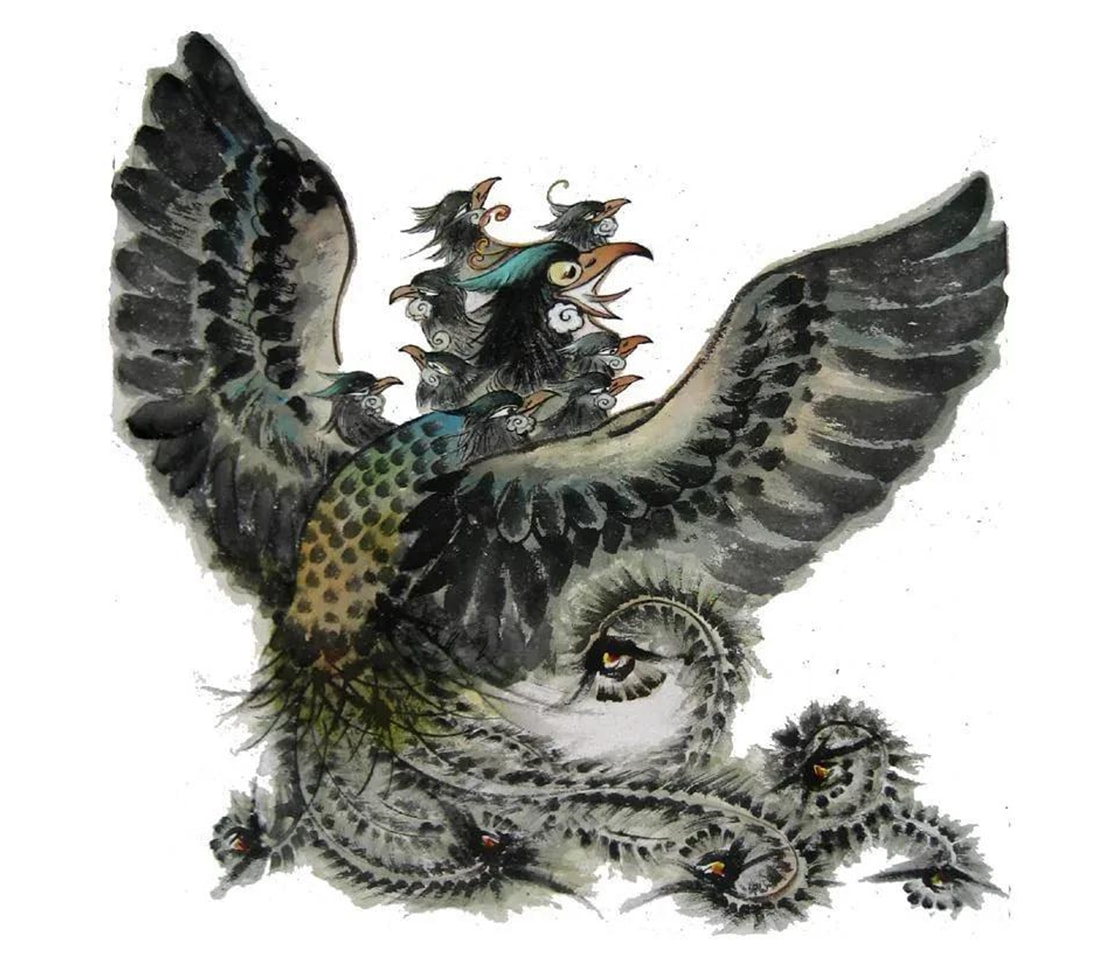 Nine-headed bird appeared 5 times in Hupingshan, Hunan, with a dustpan ...