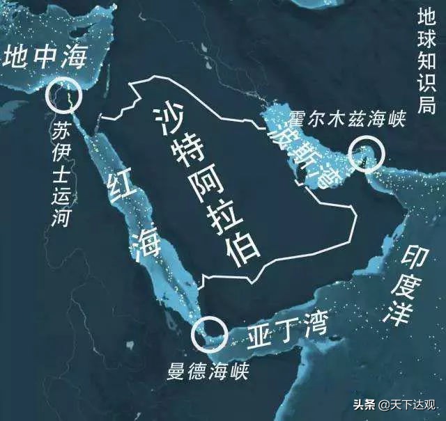 The strait connecting the Red Sea and the Gulf of Aden, between Yemen ...