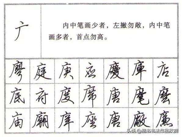 Calligraphy in Xingkai Xingshu: The writing of 79 radical radicals of ...