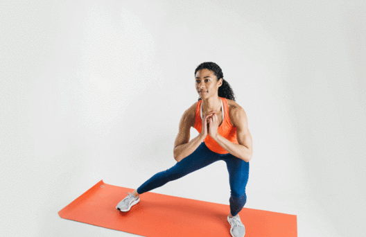 Fitness teaching: understand the way of side step squat, bombard the ...