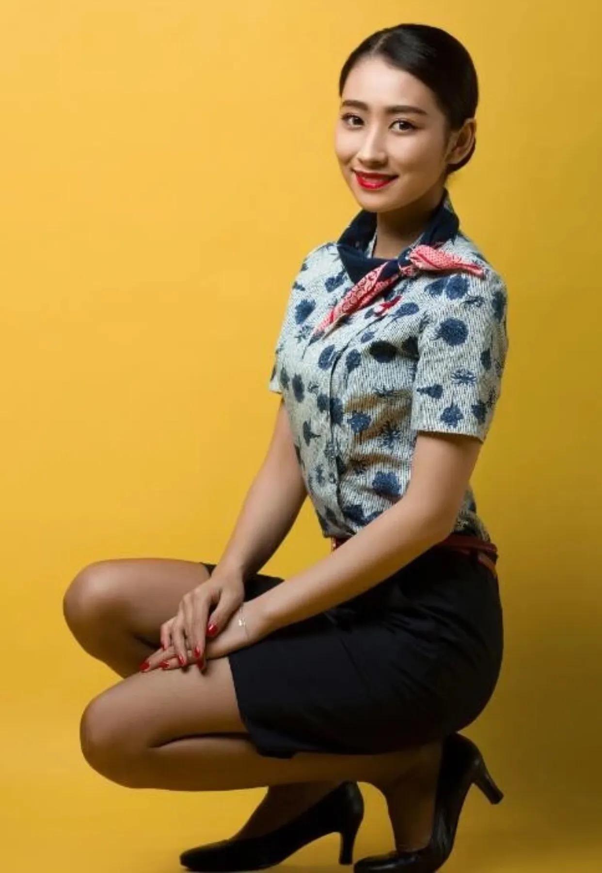Tall stewardess uniform temptation - iMedia