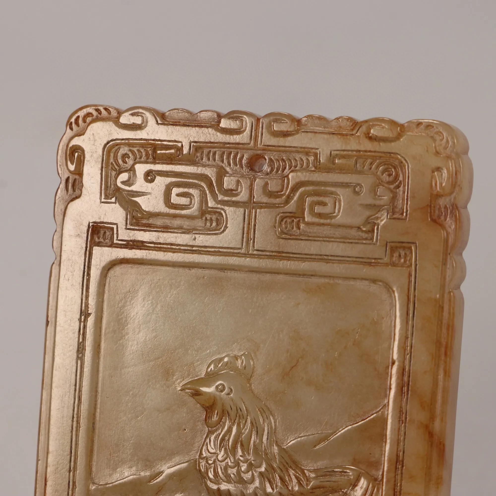 Old collection, Hetian jade rooster poems listed - iMedia