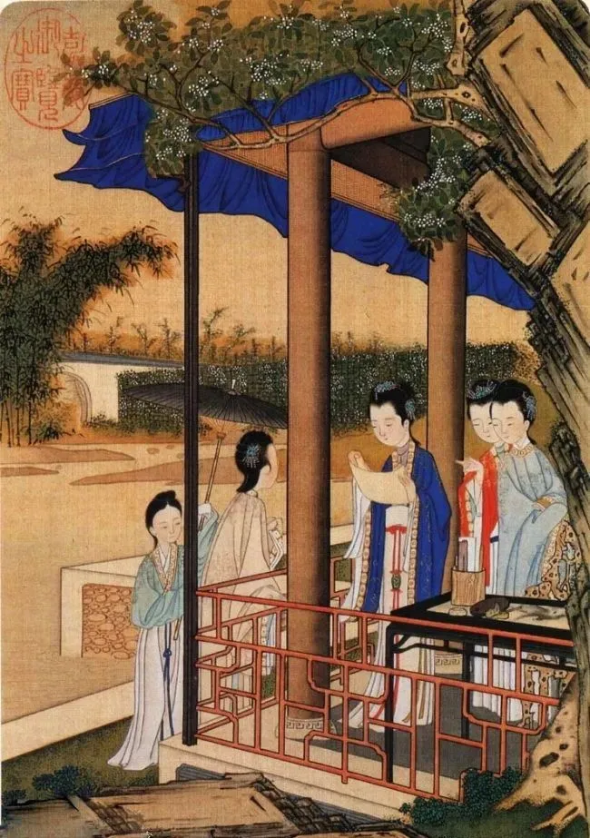 Jiao Bingzhen's "Lady's Album" from the series of court painters in the ...