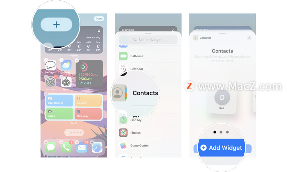How to set up contact widgets on iPhone and iPad? - iMedia