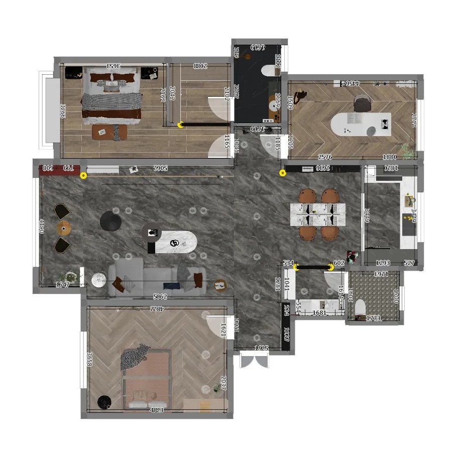 121㎡ elegant and fashionable house, Marco Polo rock slabs give you a ...