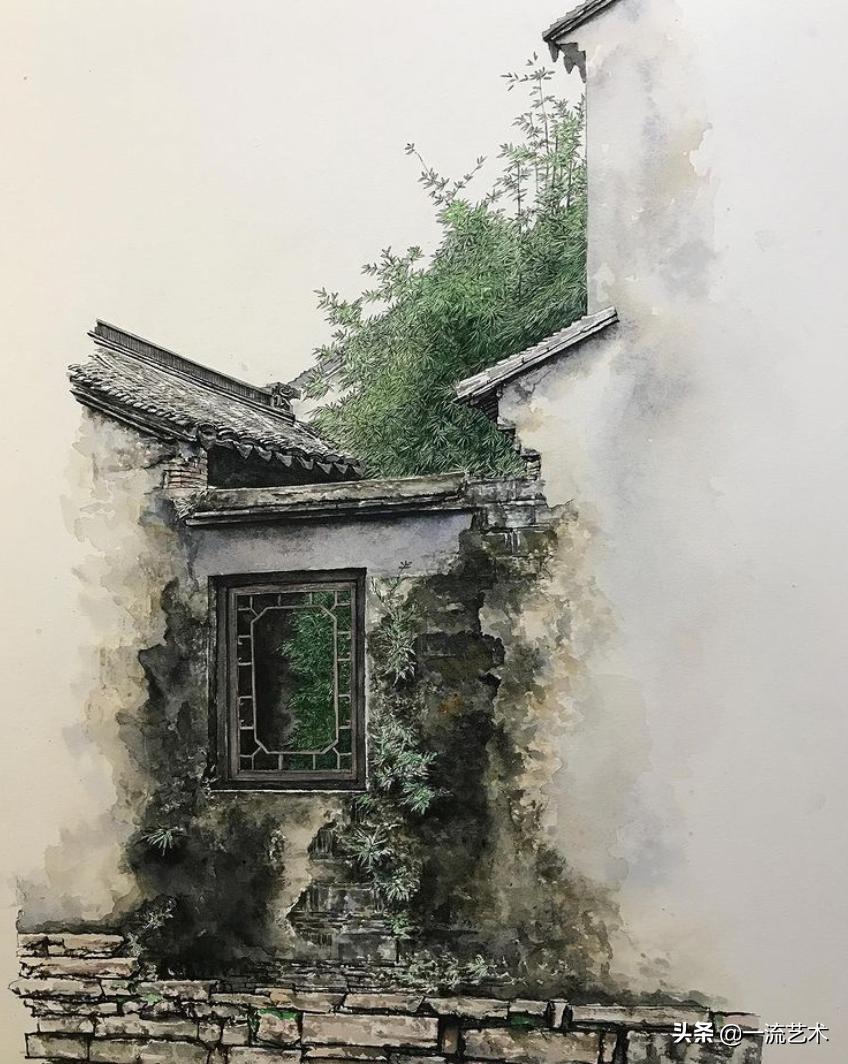 The Ultimate Ancient House-Ma Xiaowei's Watercolor Painting - iMedia