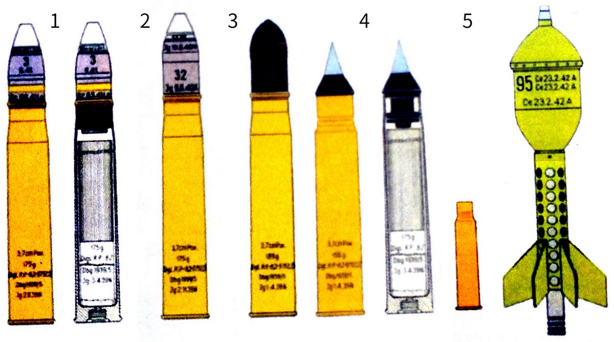 37mm Pak35/36 type anti-tank gun of German artillery in World War II ...
