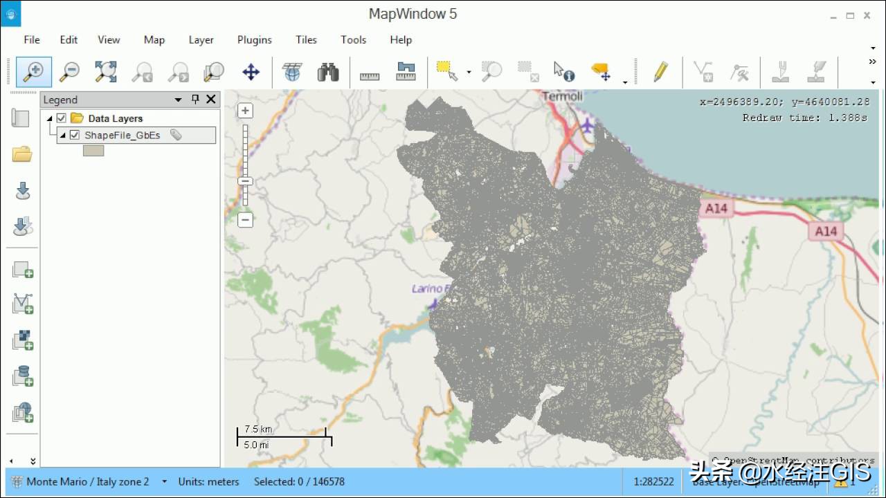 The lightweight open source GIS software MAPWINDOW with a size of only ...