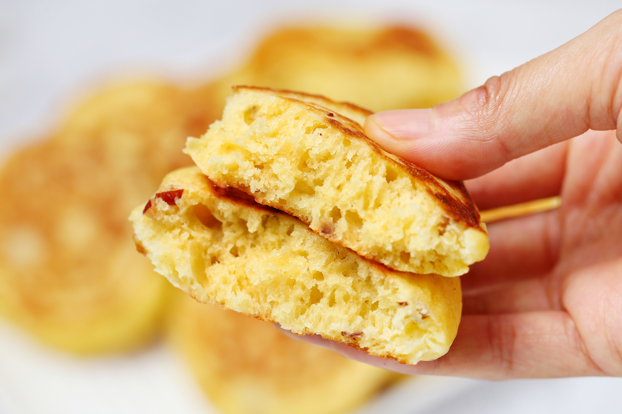 Coarse grain cakes that can be made without touching the noodles with ...