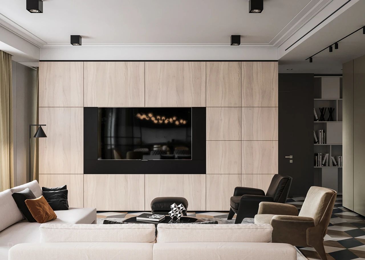 Nordic Morandi color private house design, collocation modern ...