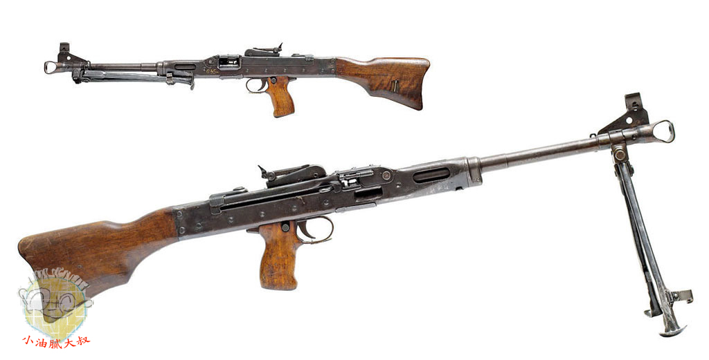 The light machine gun with handgun bullets was eventually driven to ...