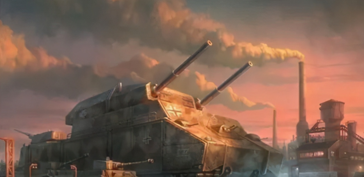 The imperial tank of Nazi Germany, using battleship main guns, is 4 ...