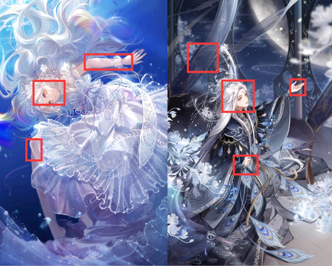 Shining and Nuan Nuan: Characters?Suit?The focus point of the card ...