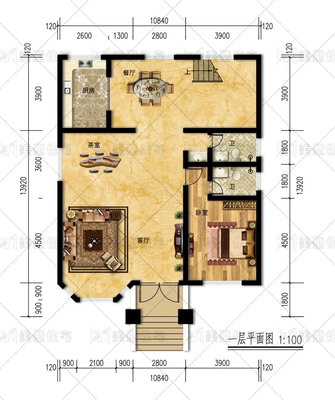 Covering an area of 141 square meters, this villa is equipped with ...