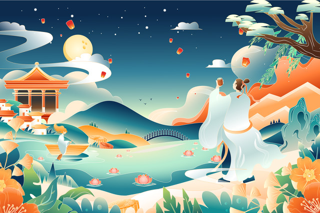 Drink Alone under the Moon (Li Bai) - iMedia