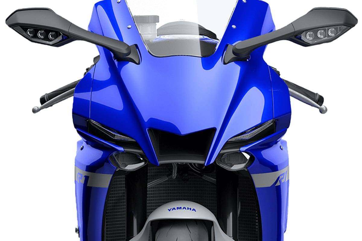 The image of the Yamaha R15 V4 test car is exposed, and the front face ...