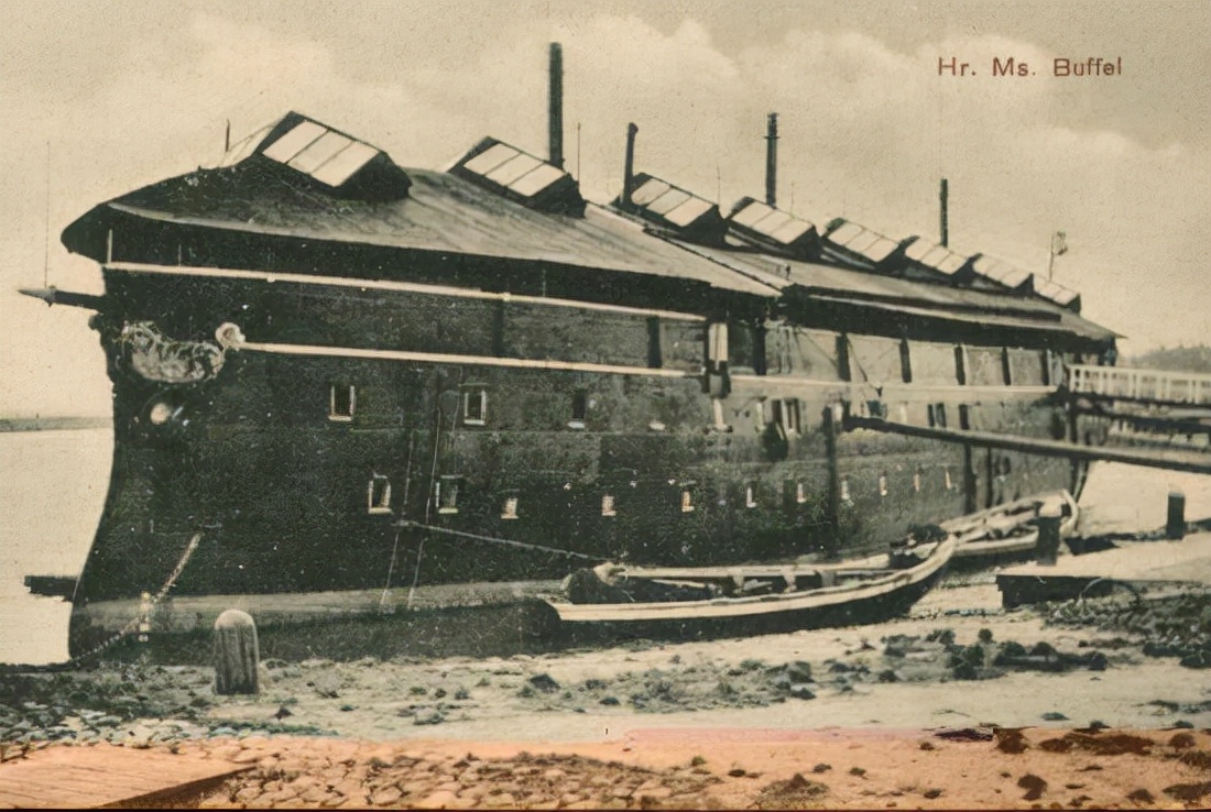19th century Dutch HNLMS Buffel coastal defense ironclad ship - iMedia