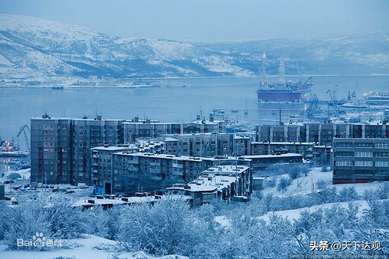 The capital of Murmansk Oblast, Russia, the largest port city on the ...