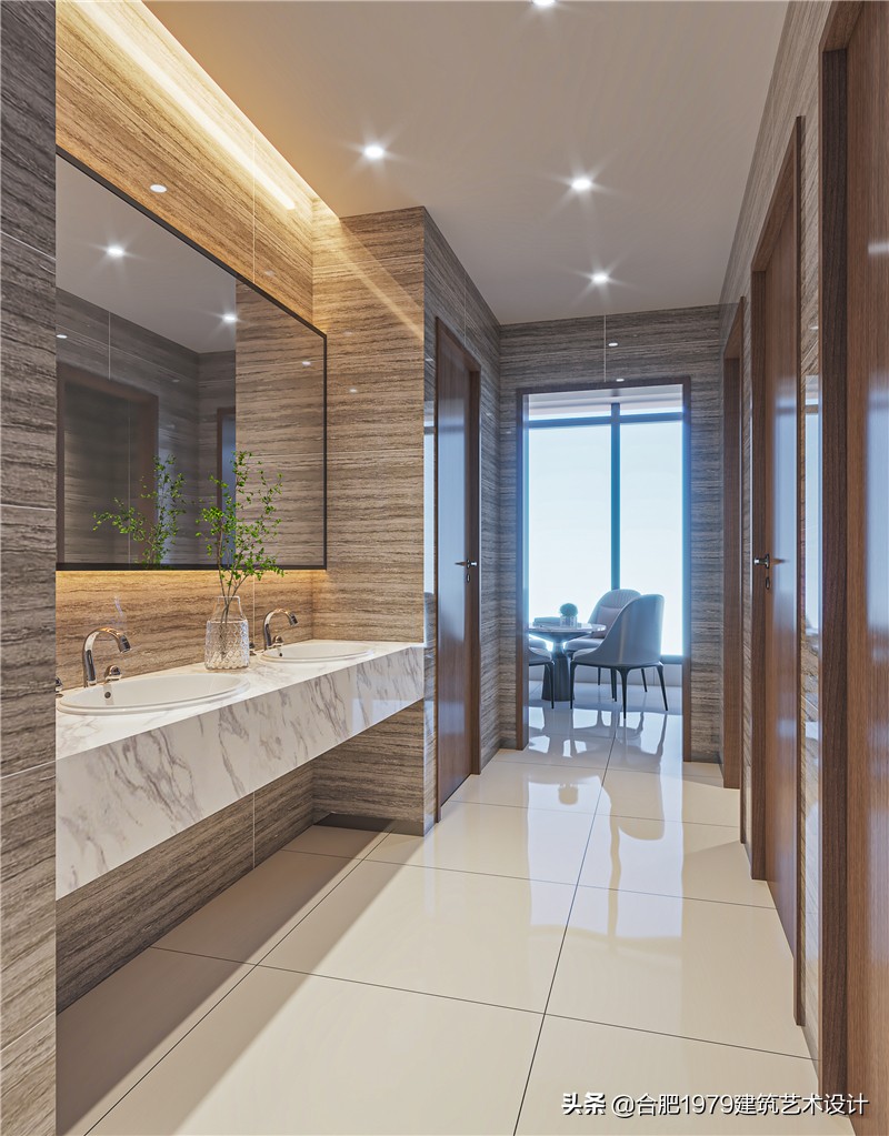 Hefei office design effect: 560 square meters of interoperable superior ...