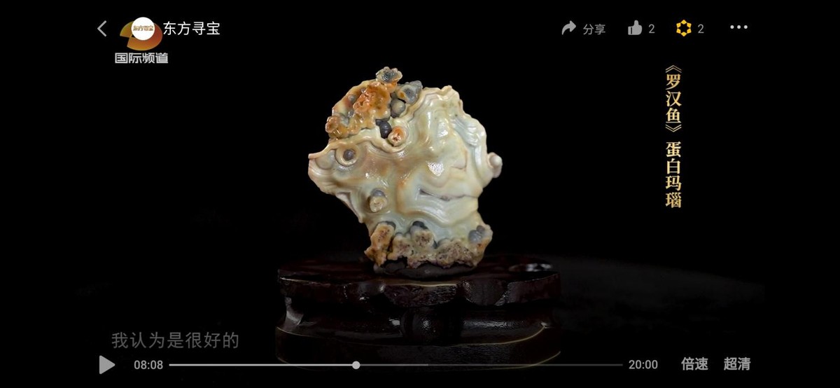 Hieroglyphic stone opal agate "Lohan fish" - iMedia