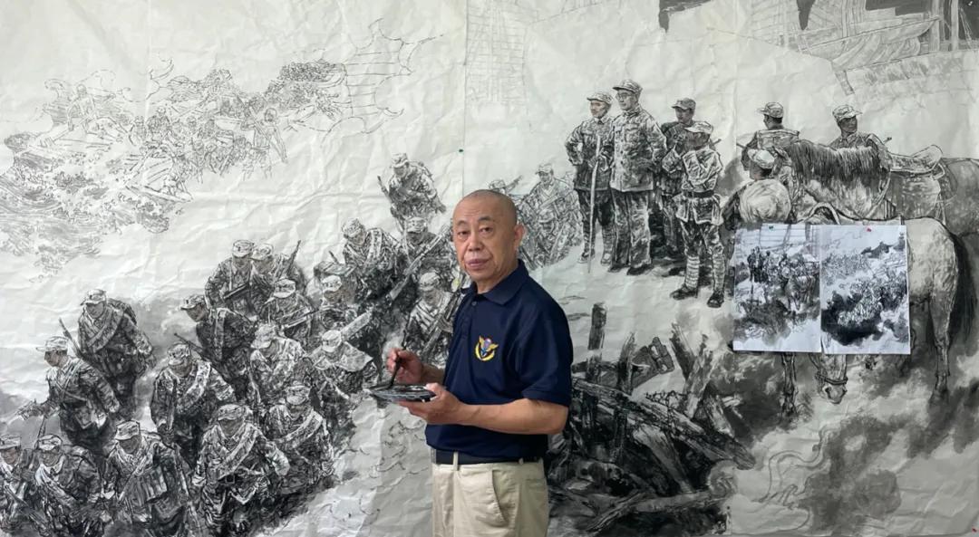 Liu Shujun "Liu and Deng's Army Crossing the Yellow River" - iMedia