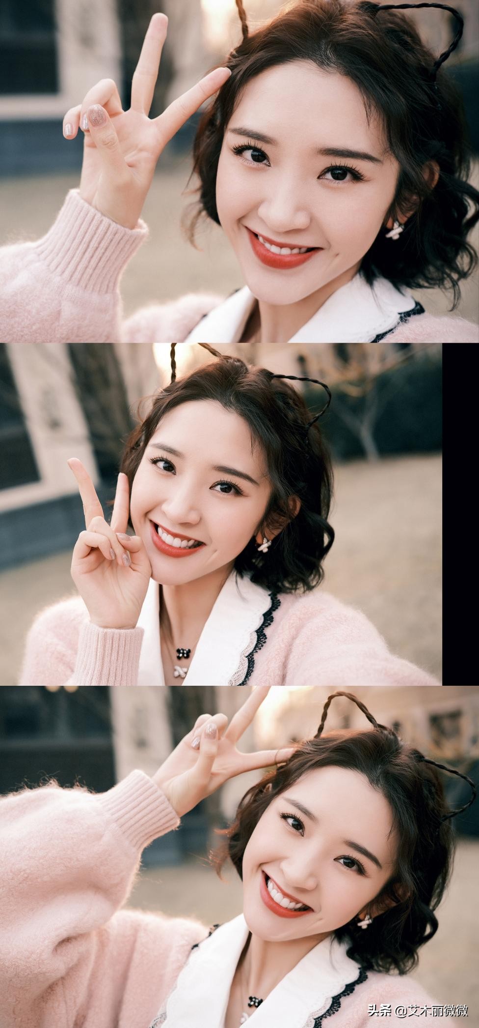 Tang Yixin is also feminine after she became a mother. She wore a red ...