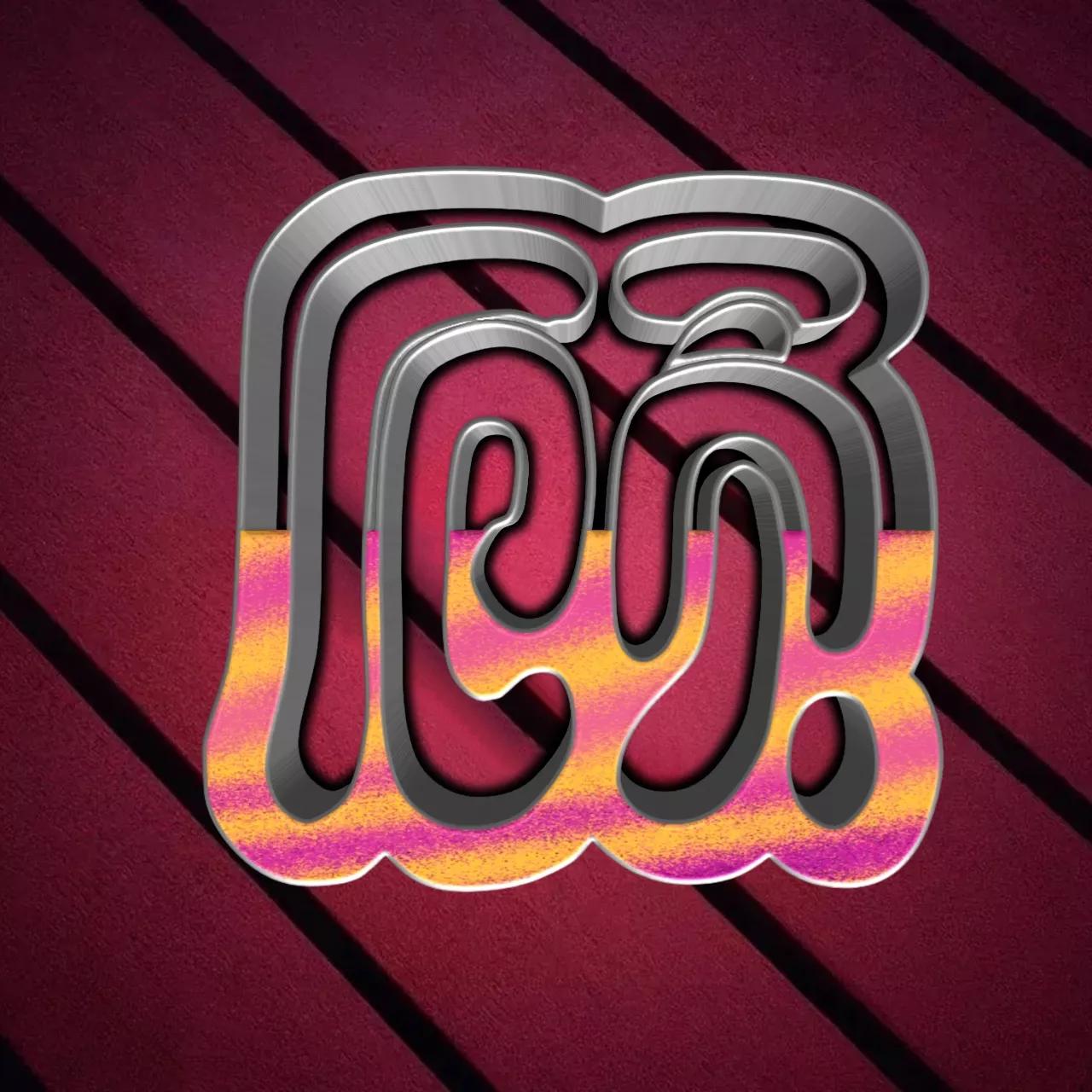 Yin and Yang font WeChat avatar, half with color, half without color ...