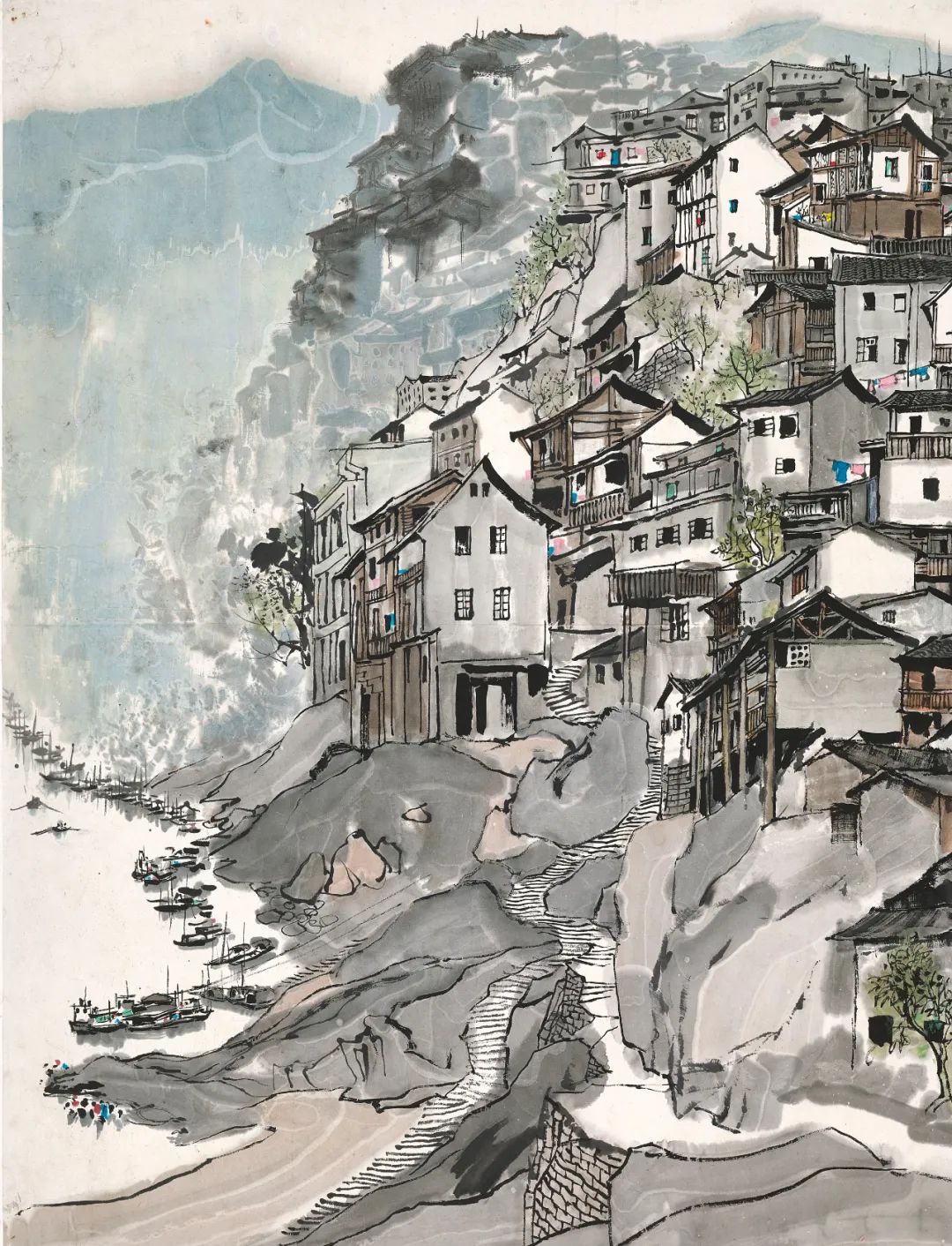 Recalling old Chongqing, Wu Guanzhong's painting "Mountain City ...