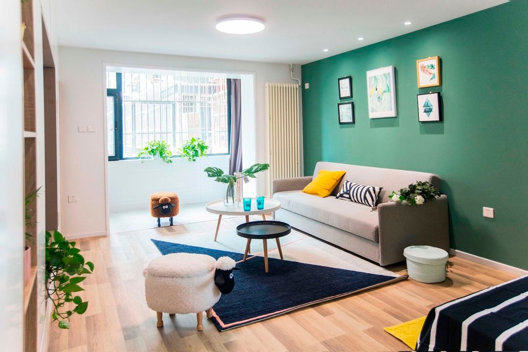 56-square-meter small apartment, optimizing the space, clever use of ...