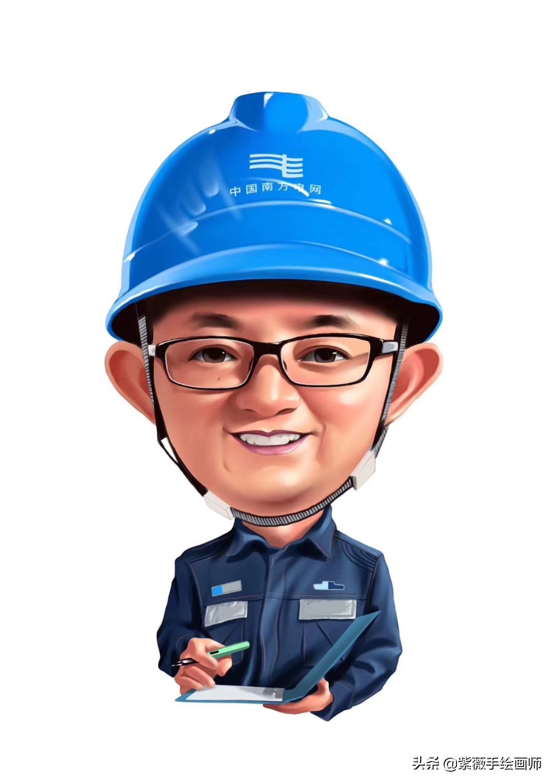 Change your avatar, men's hand-painted professional head comics, work ...