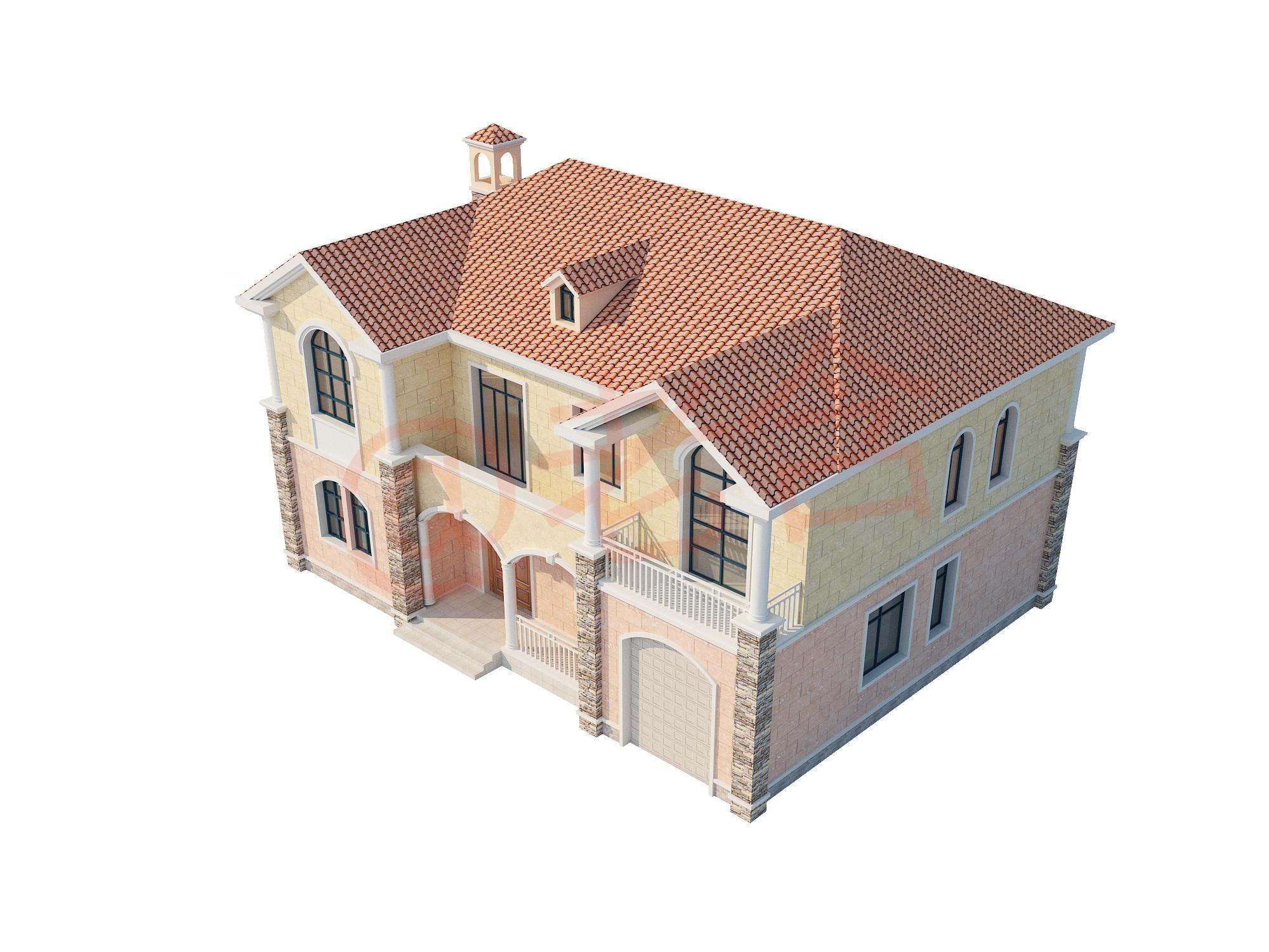 Rural villas can be built so beautifully!Pastoral American two-story ...